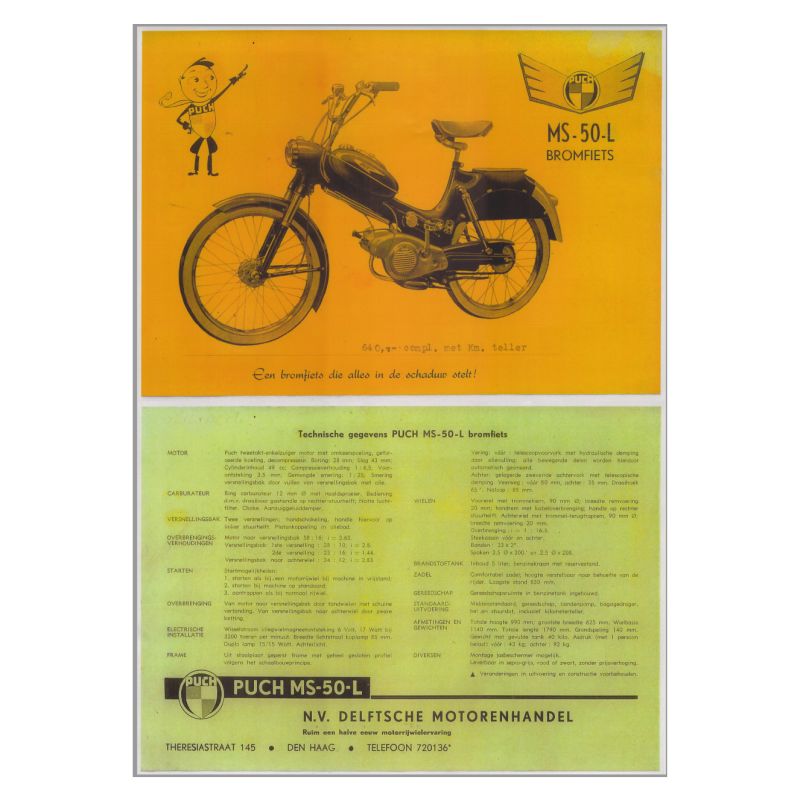 Poster Puch MS-50-L Herdruk - JMPB Teile