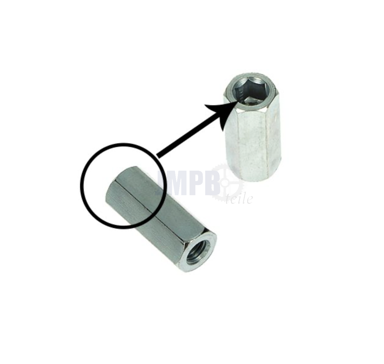 Auspuffmutter Special M6X1 Inbus - JMPB Teile